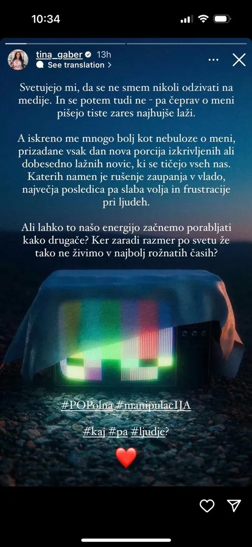 Tina Gaber "porcijam izkrivljenih in lažnih novic" pripisuje politično ...