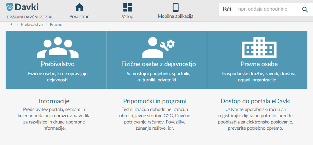 Novost za starše na portalu eDavki