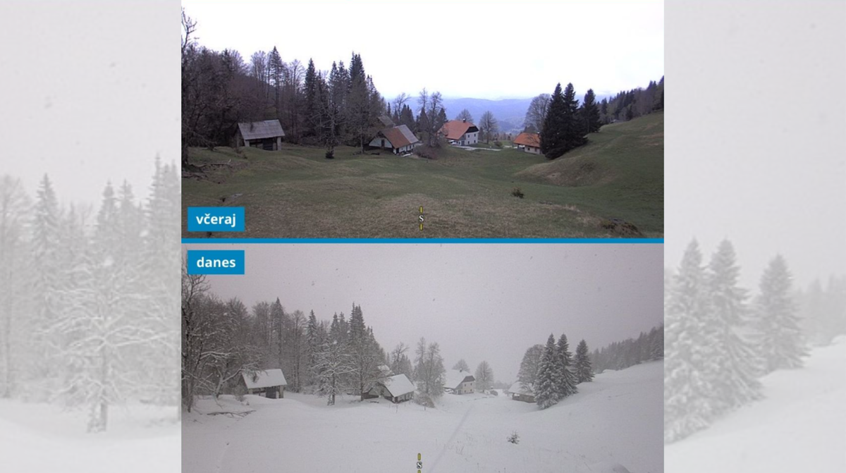 Kje je danes zapadlo največ snega