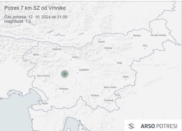 Potres v okolici Ljubljane. Ste ga čutili?
