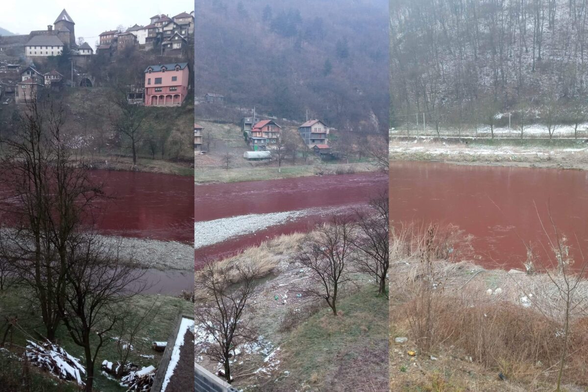 Ekološka nesreča v BiH: reka Bosna se je obarvala rdeče - N1