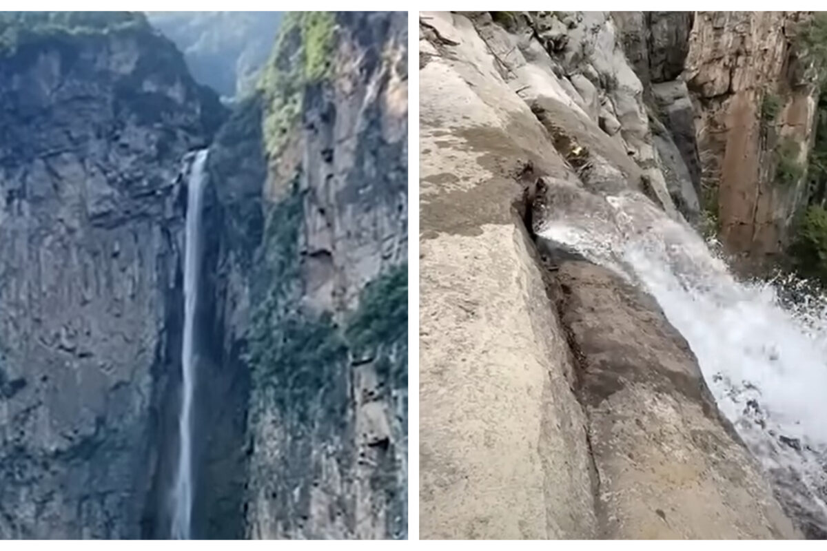 Turist razkril, od kod prihaja voda z najvišjega kitajskega slapu - N1